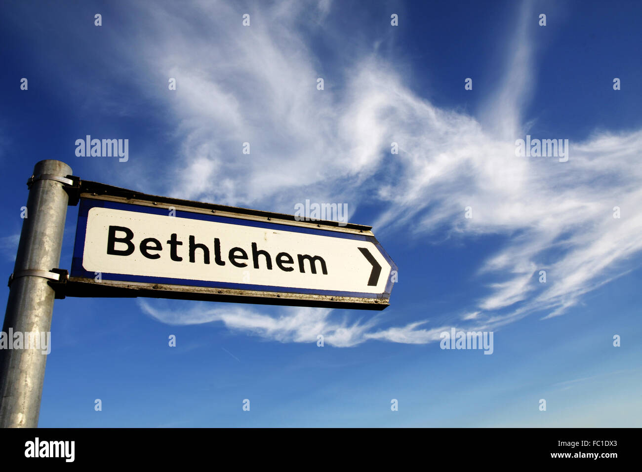 Bethlehem road sign Stock Photo - Alamy
