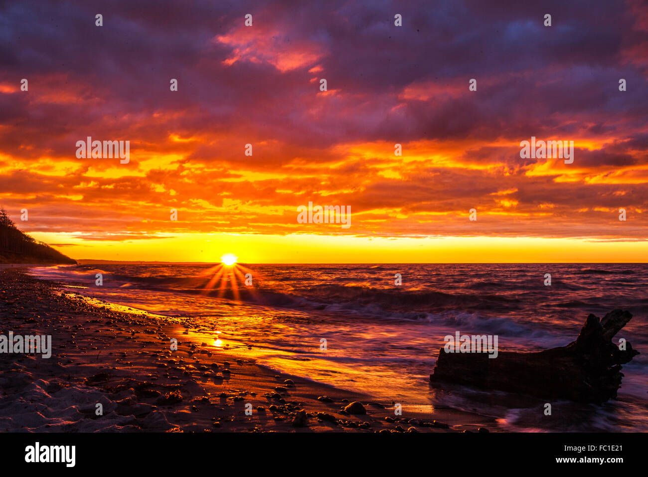 sunset baltic sea Stock Photo - Alamy