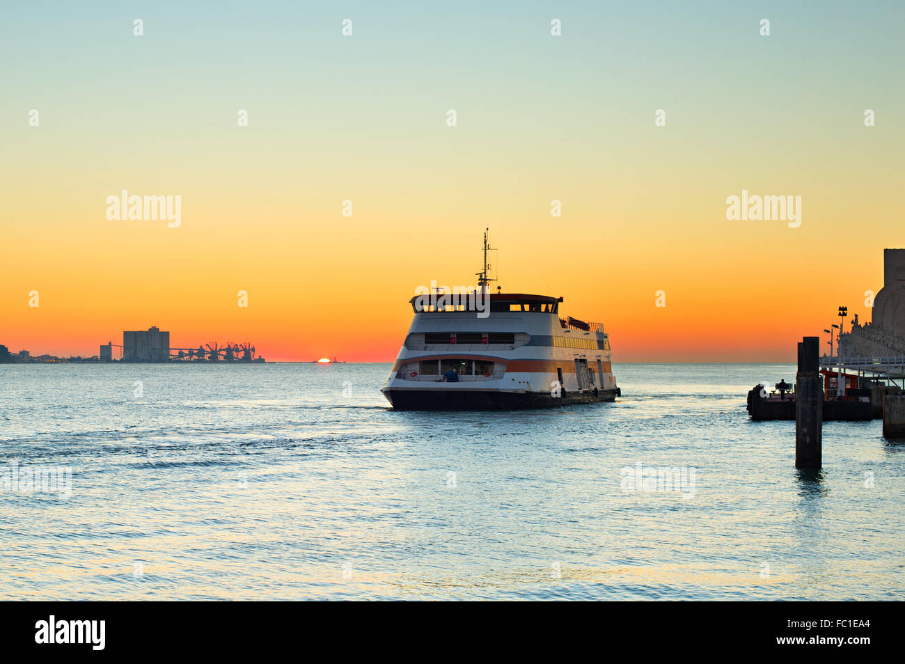 Lisbon ferry boat, Portugal Stock Photo - Alamy
