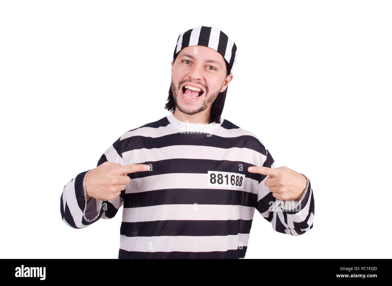 Prison inmate isolated on the white background Stock Photo - Alamy