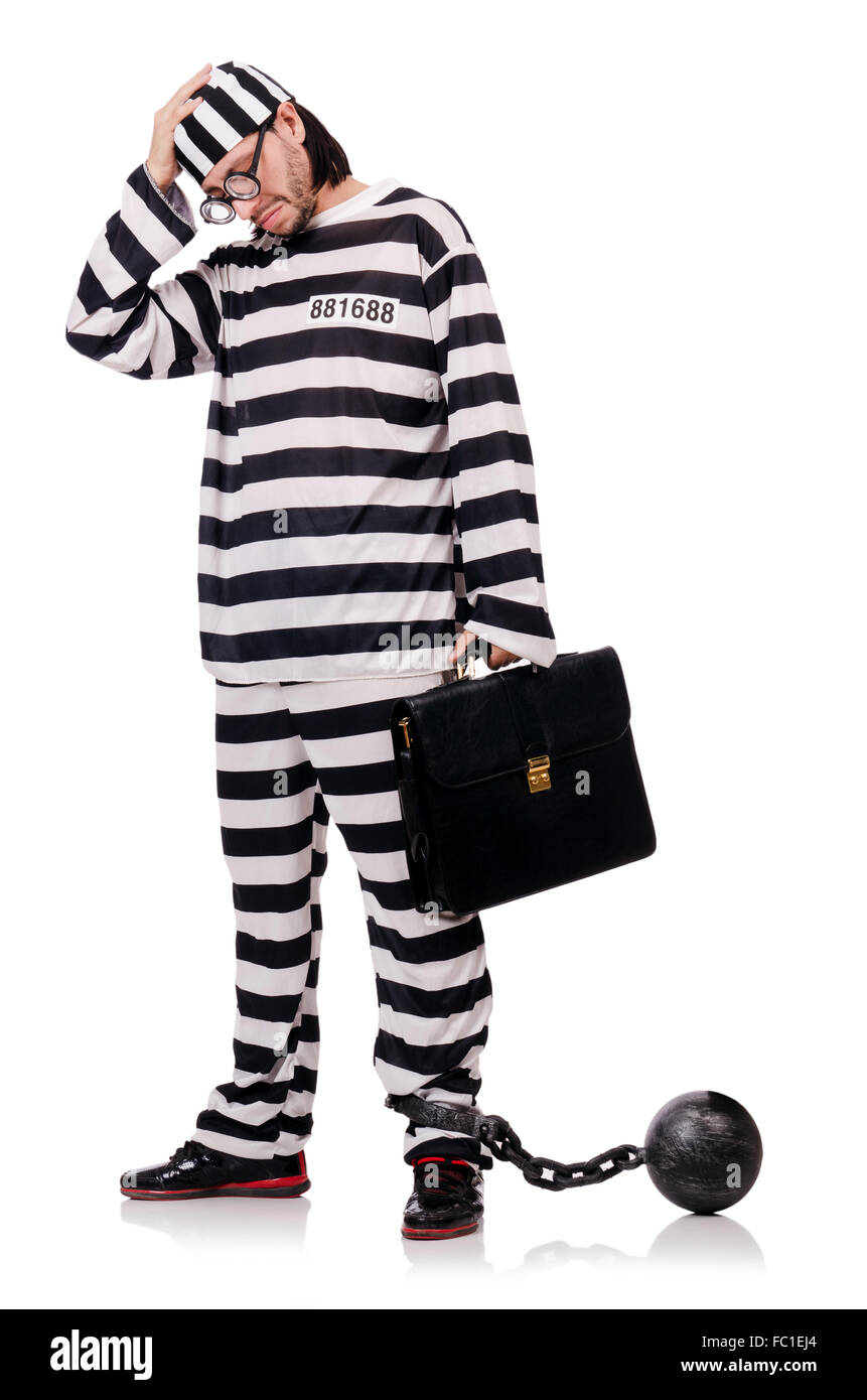 Prison inmate isolated on the white background Stock Photo - Alamy