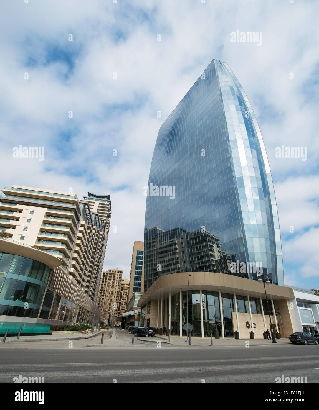 Baku - MARCH 1, 2014: Port Baku office building on March 1 in ...