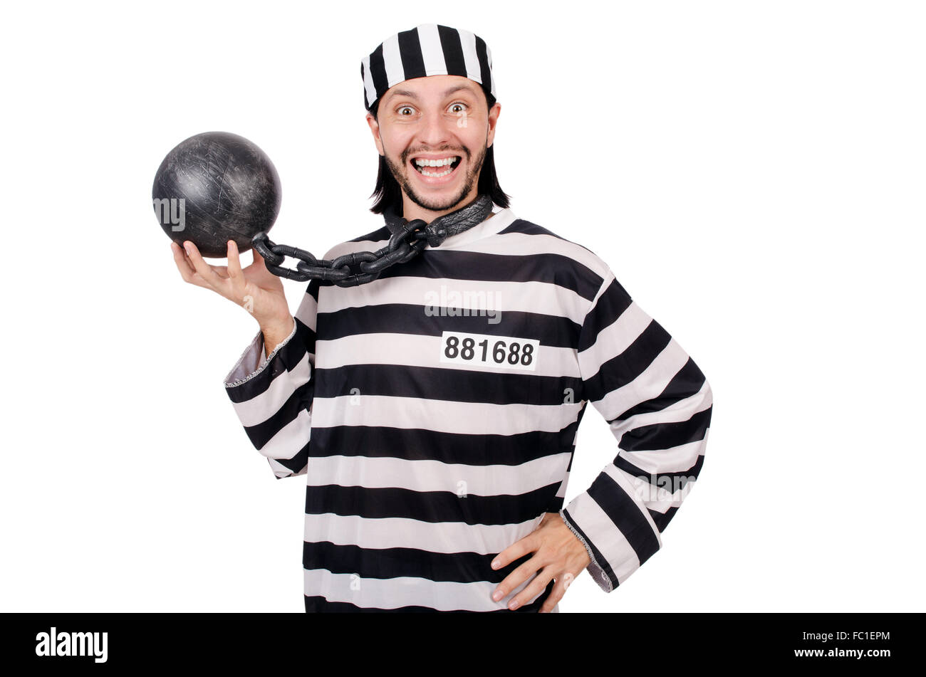Prison inmate isolated on the white background Stock Photo - Alamy