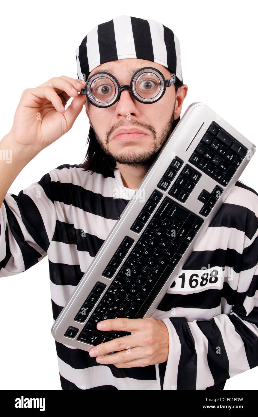 Prison inmate isolated on the white background Stock Photo - Alamy