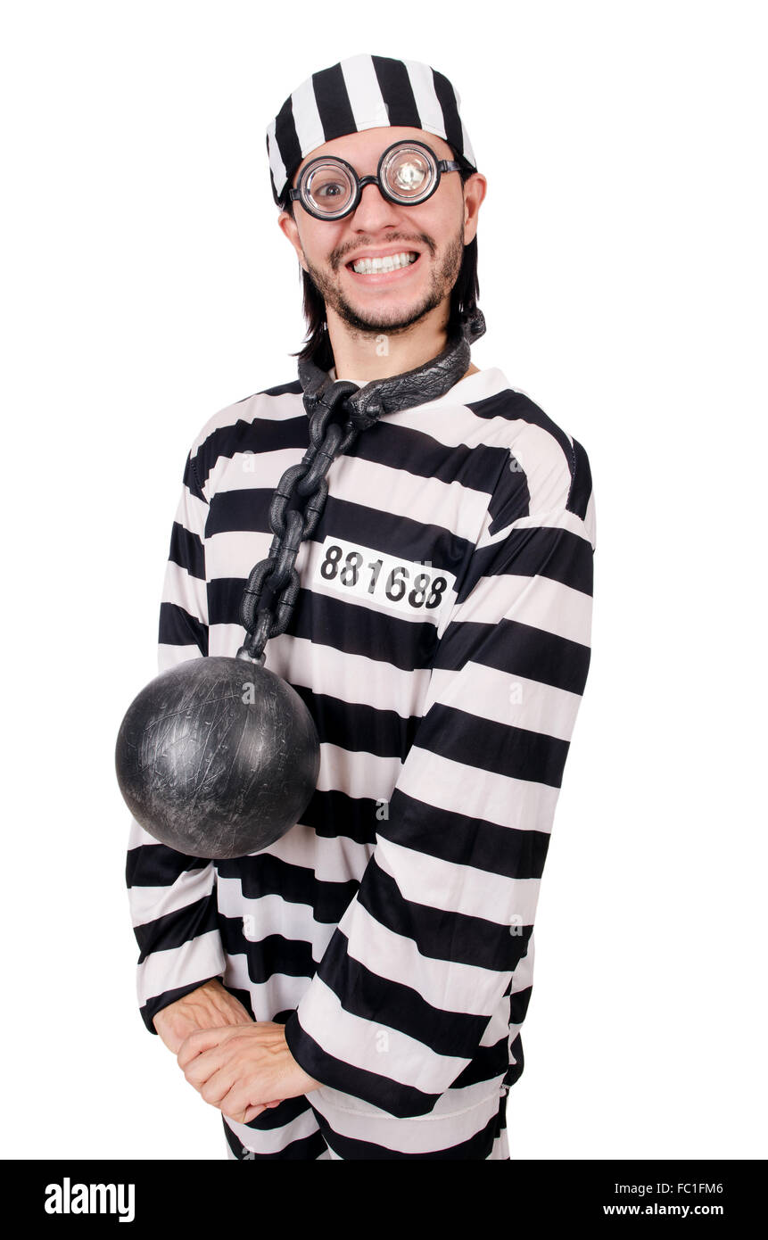 Prison inmate isolated on the white background Stock Photo - Alamy