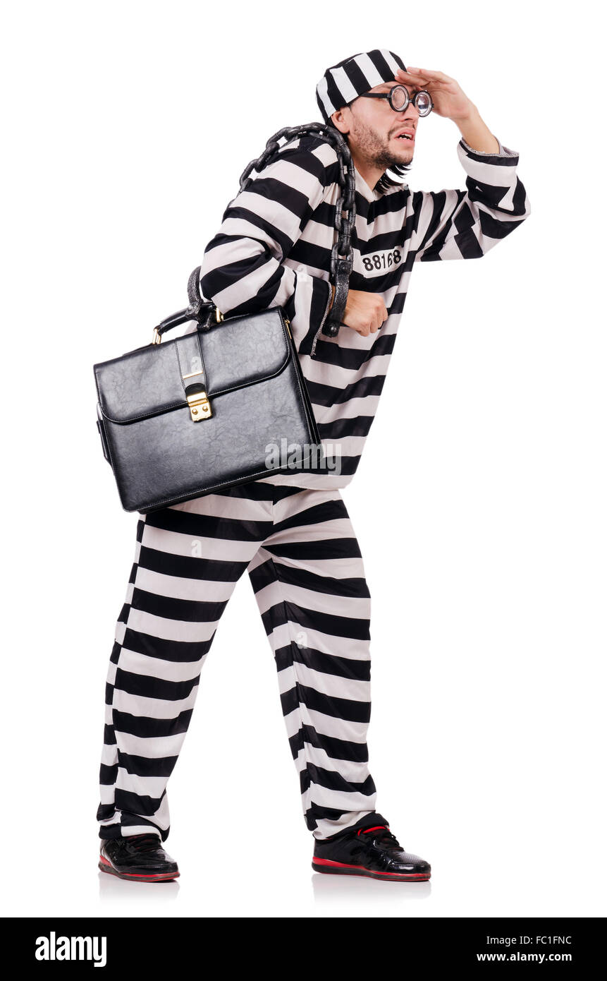 Prison inmate isolated on the white background Stock Photo - Alamy