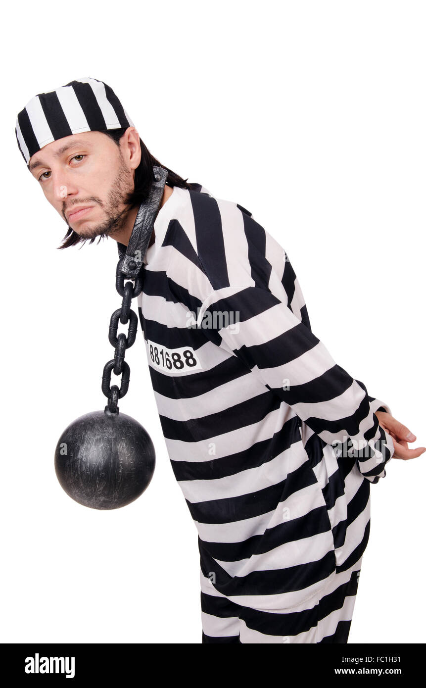 Prison inmate isolated on the white background Stock Photo - Alamy