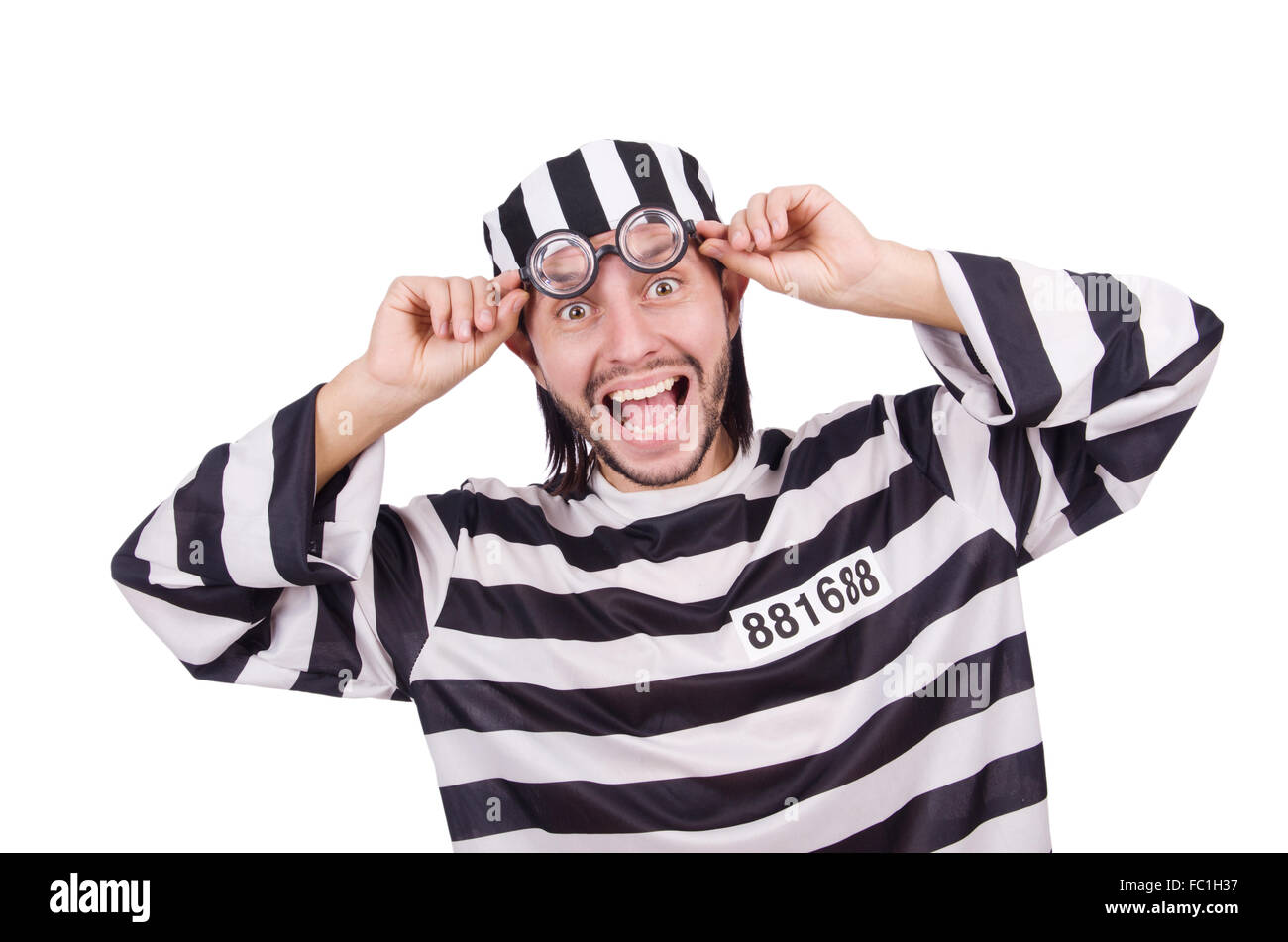 Prison inmate isolated on the white background Stock Photo - Alamy