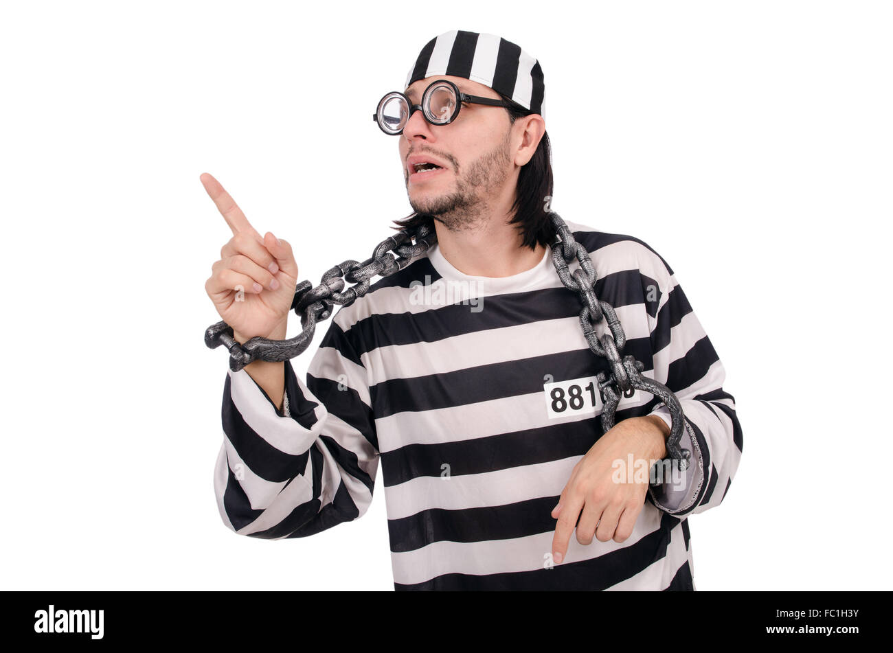 Prison inmate isolated on the white background Stock Photo - Alamy