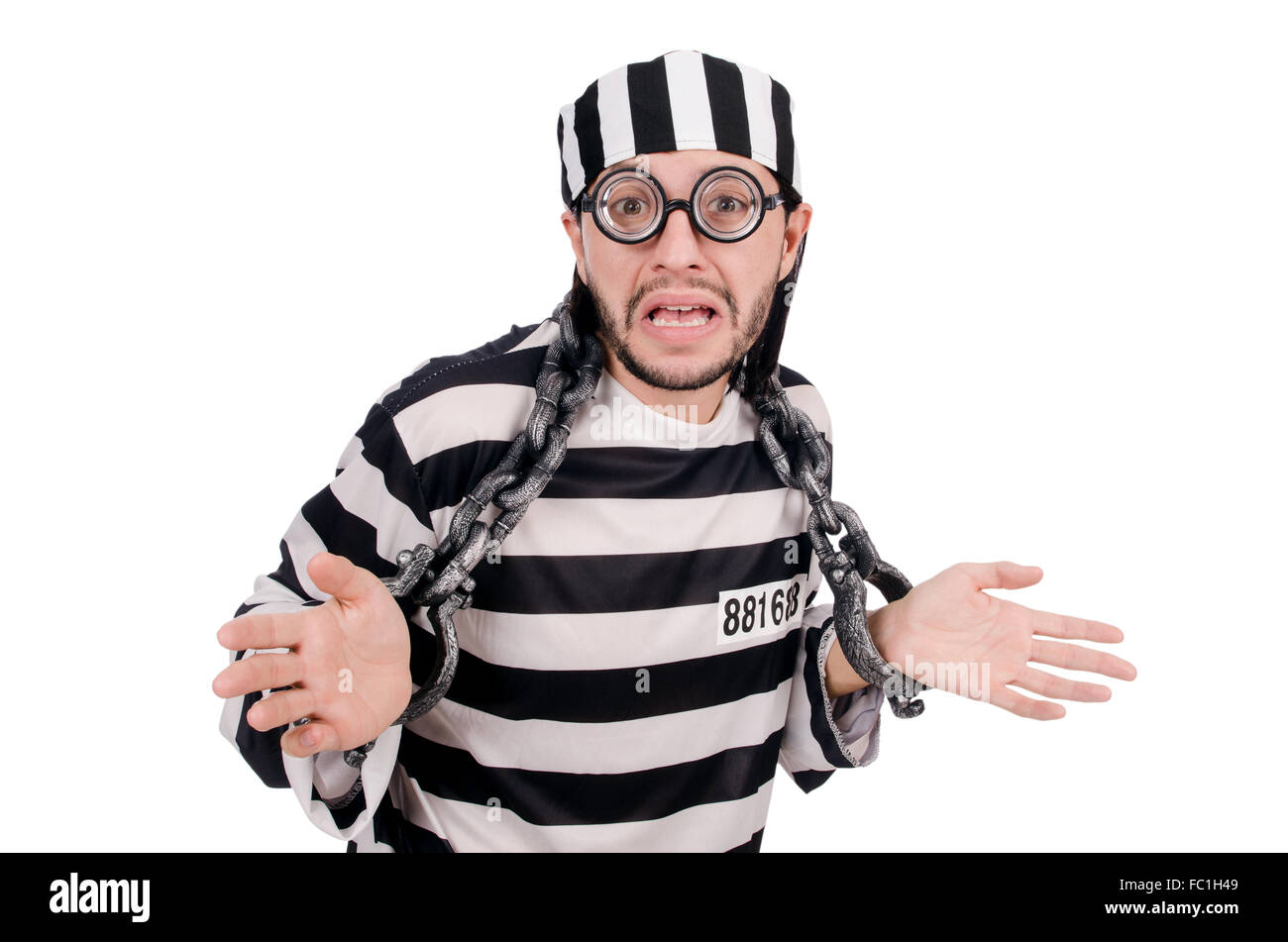 Prison inmate isolated on the white background Stock Photo - Alamy
