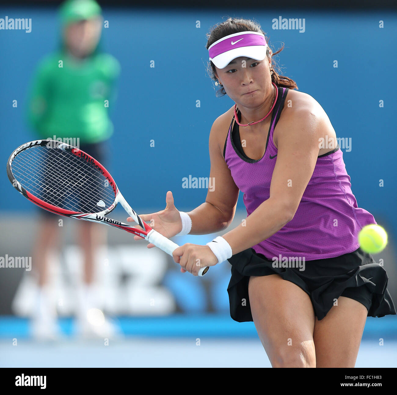Melbourne, Australia. 20th Jan, 2016. China's Han Xinyun competes ...
