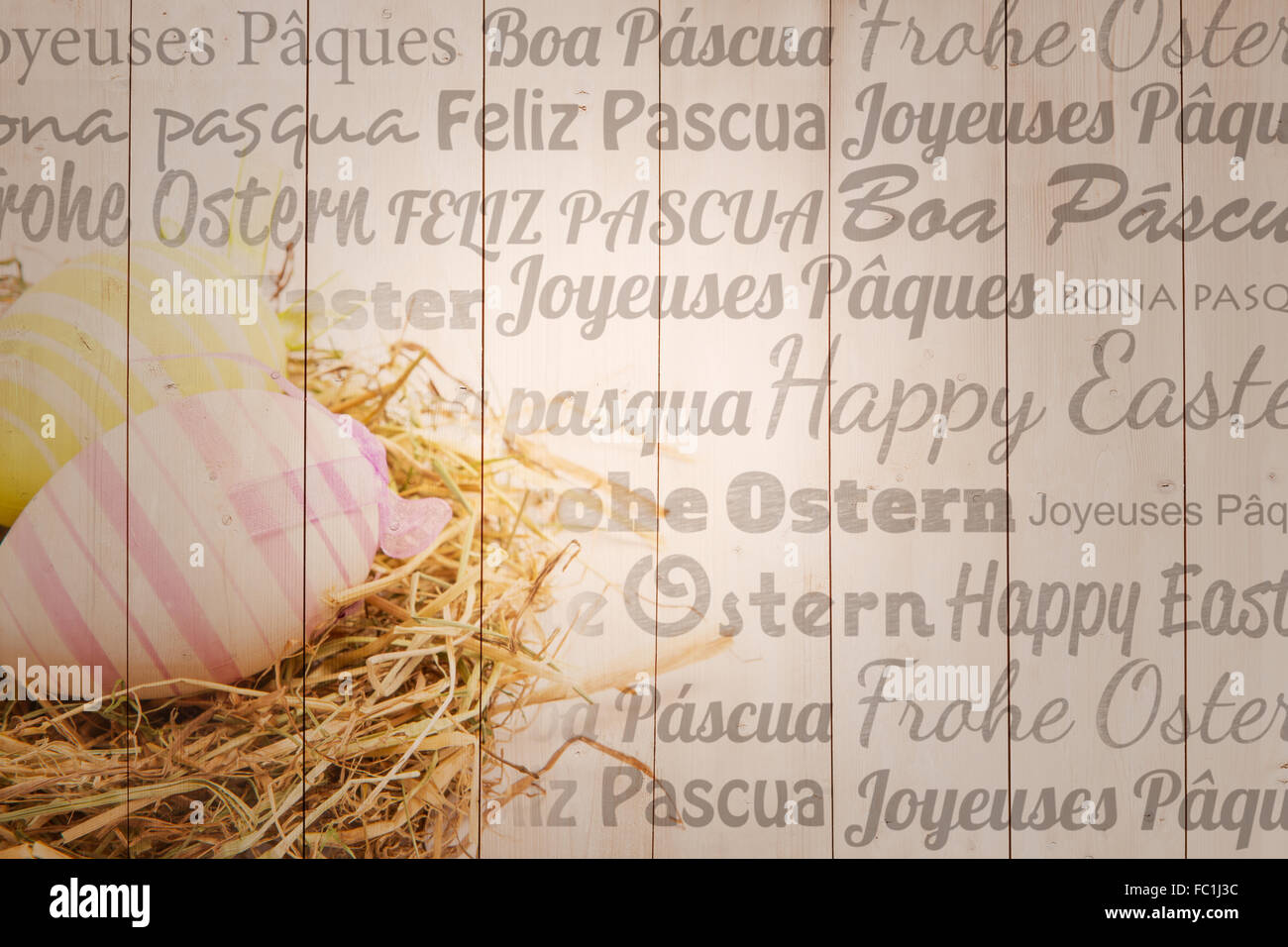 Composite image of happy easter in different languages Stock Photo - Alamy