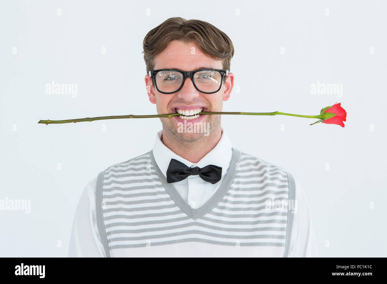 Holding red rose in teeth hi-res stock photography and images - Alamy