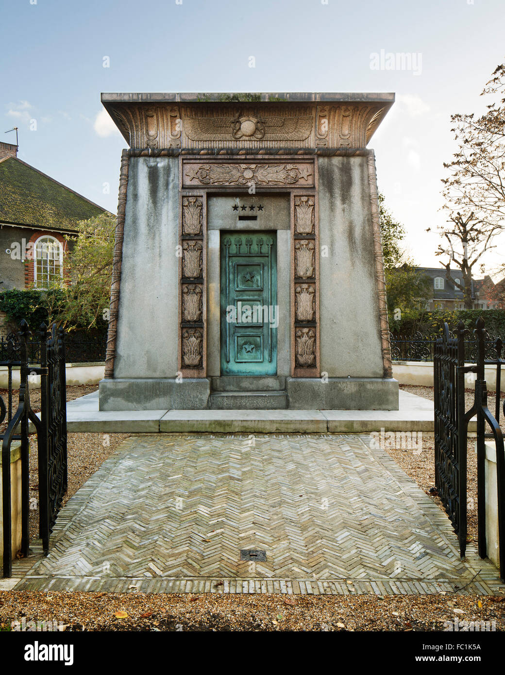 View of entrance to Mausoleum. Kilmorey Mausoleum, Richmond, United ...