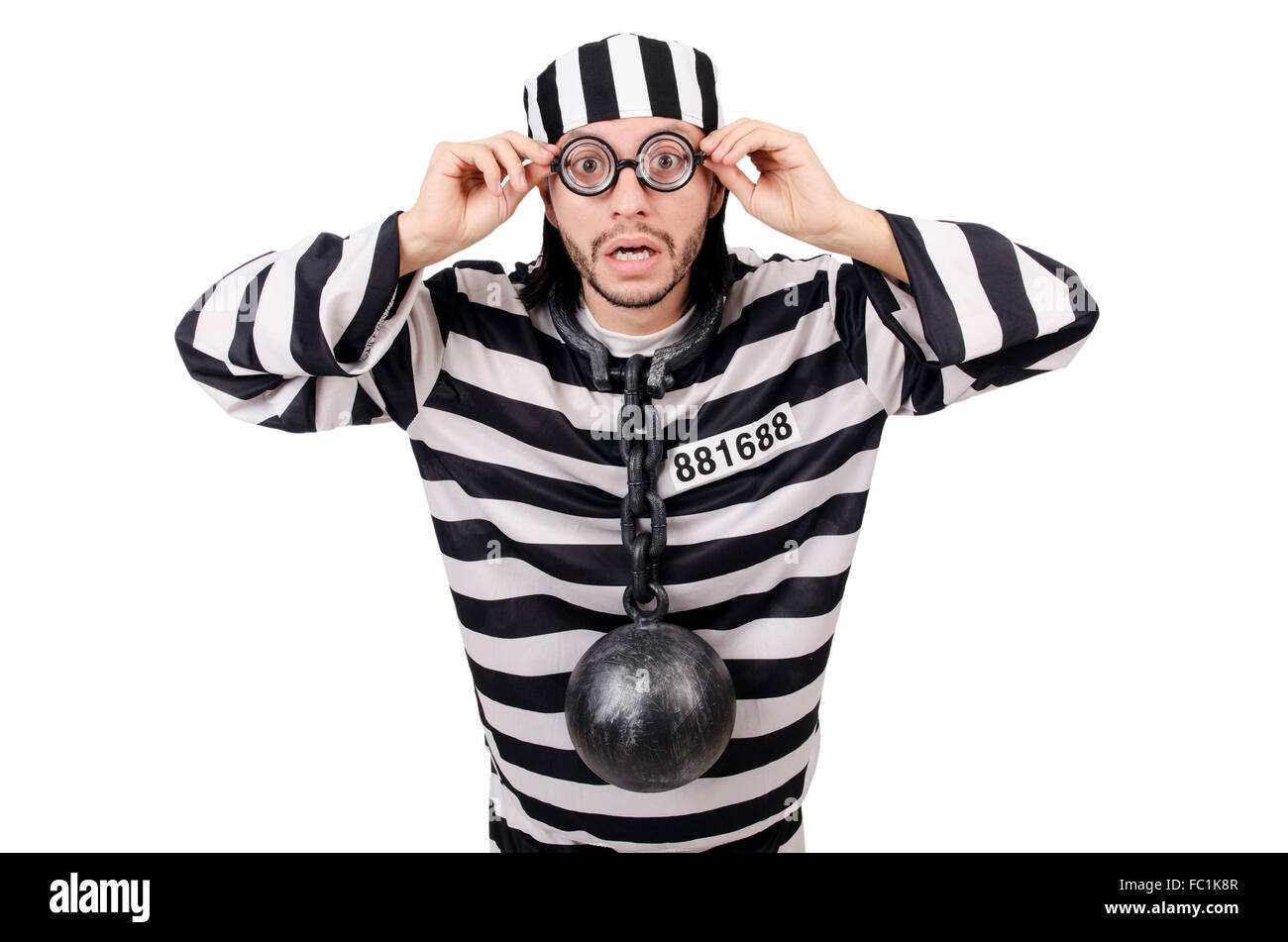 Prison inmate isolated on the white background Stock Photo - Alamy