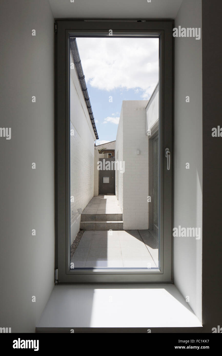 View through window to courtyard. Mews House, London, United Kingdom ...
