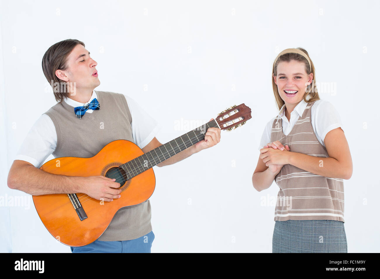 Male serenading female hi-res stock photography and images - Alamy