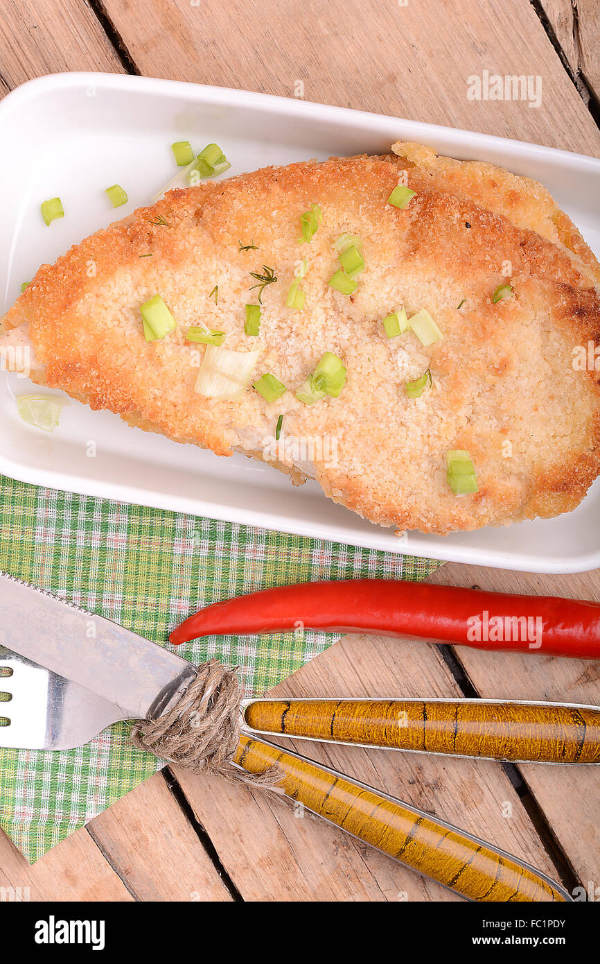 Red plate with meat hi-res stock photography and images - Alamy