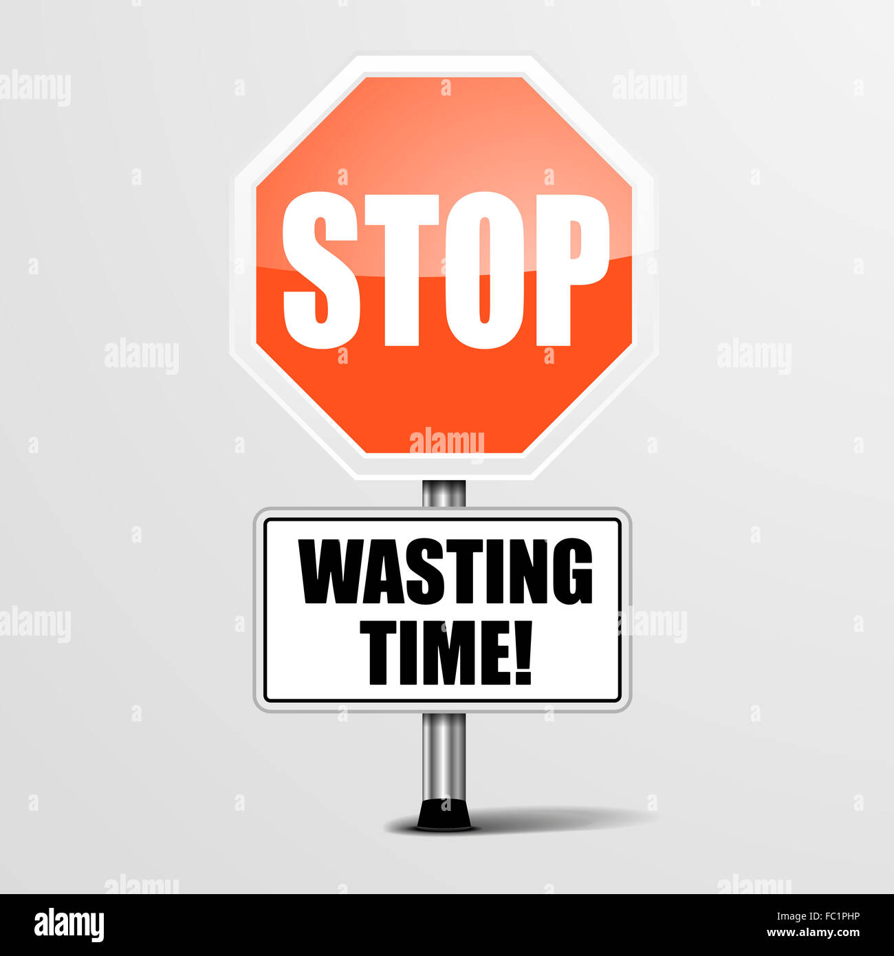 Stop Wasting Time Stock Photo - Alamy