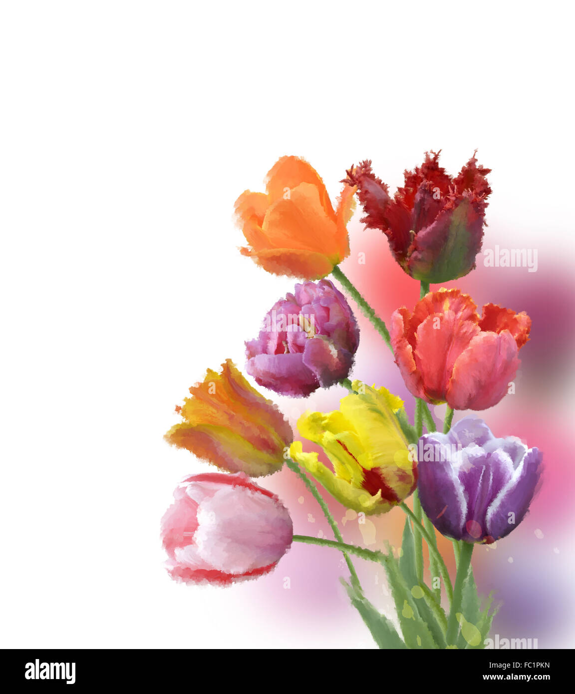 Purple tulip painting hi-res stock photography and images - Alamy