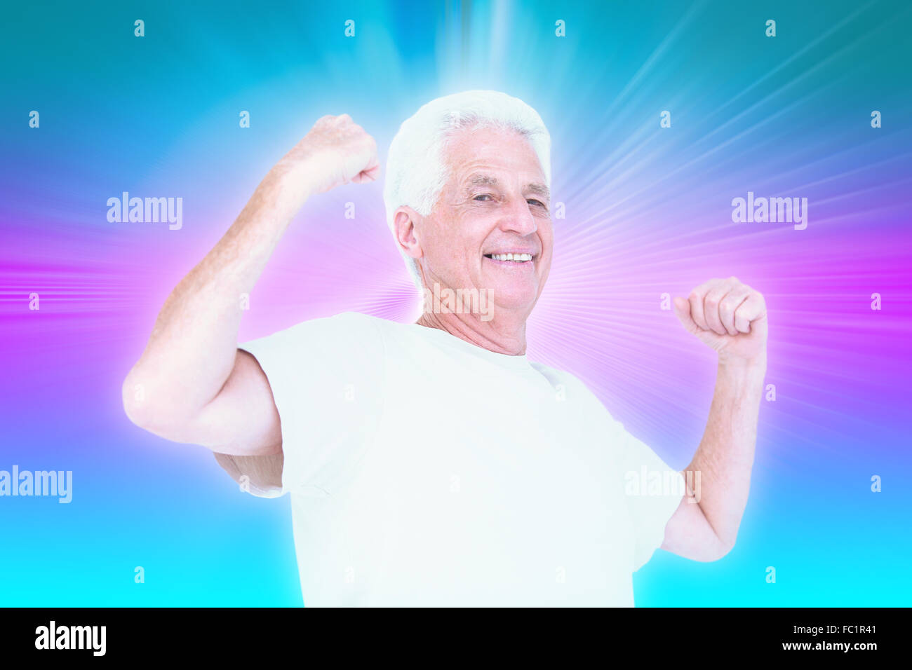 Man flexing his arms hi-res stock photography and images - Alamy