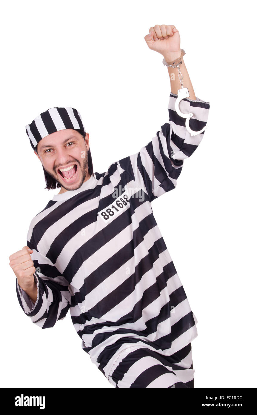 Prison inmate isolated on the white background Stock Photo - Alamy