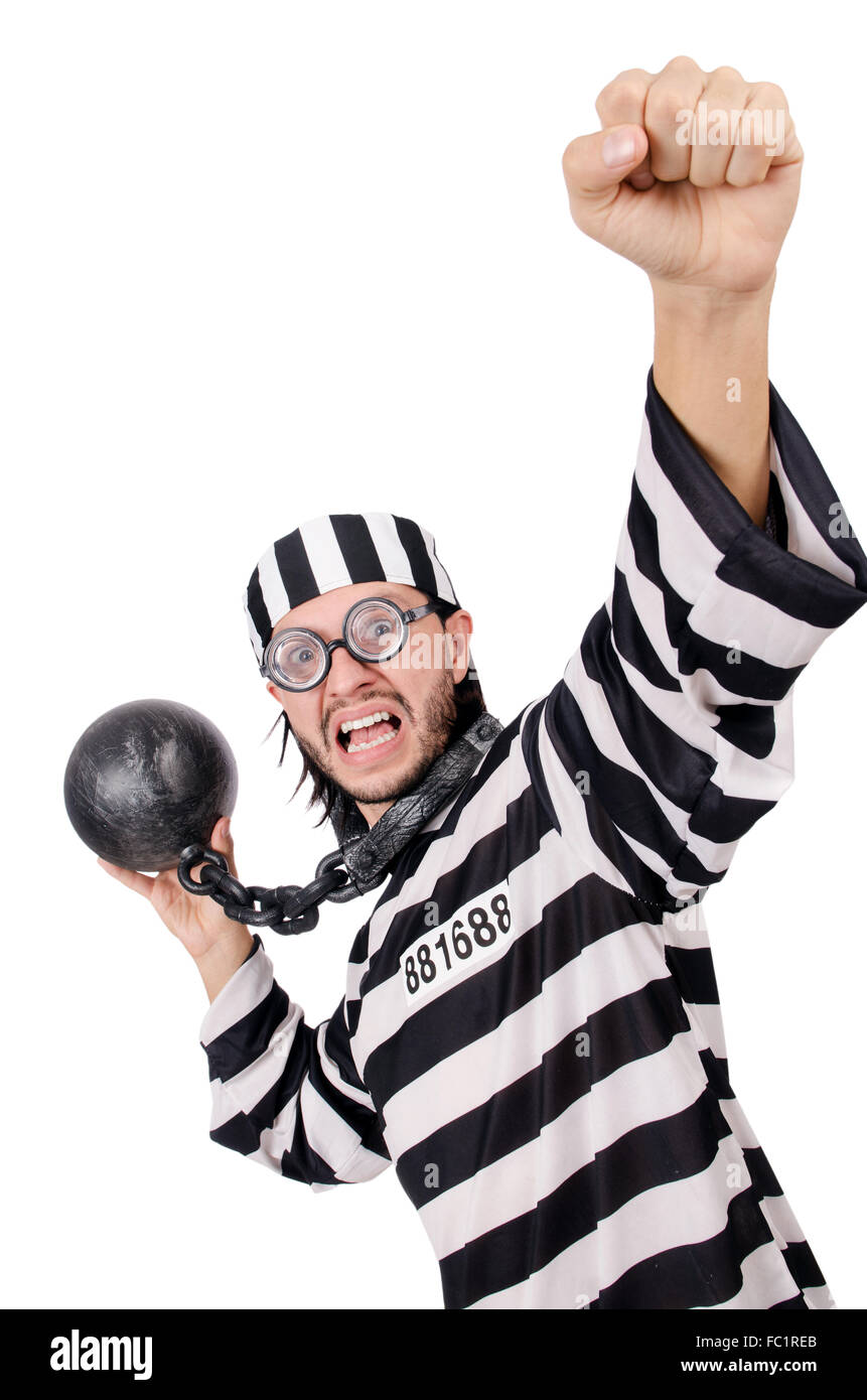 Prison inmate isolated on the white background Stock Photo - Alamy