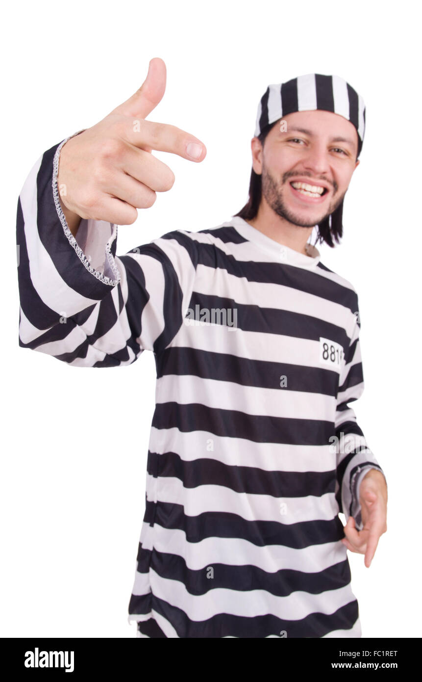Prison inmate isolated on the white background Stock Photo - Alamy