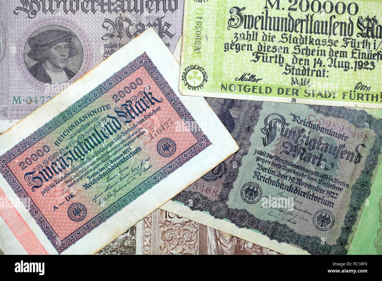 Old Bank Notes Stock Photo - Alamy