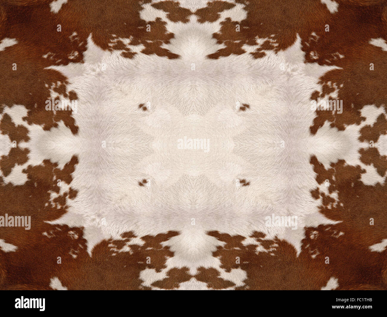 Kaleidoscope Cow Hide Pattern Stock Photo - Alamy