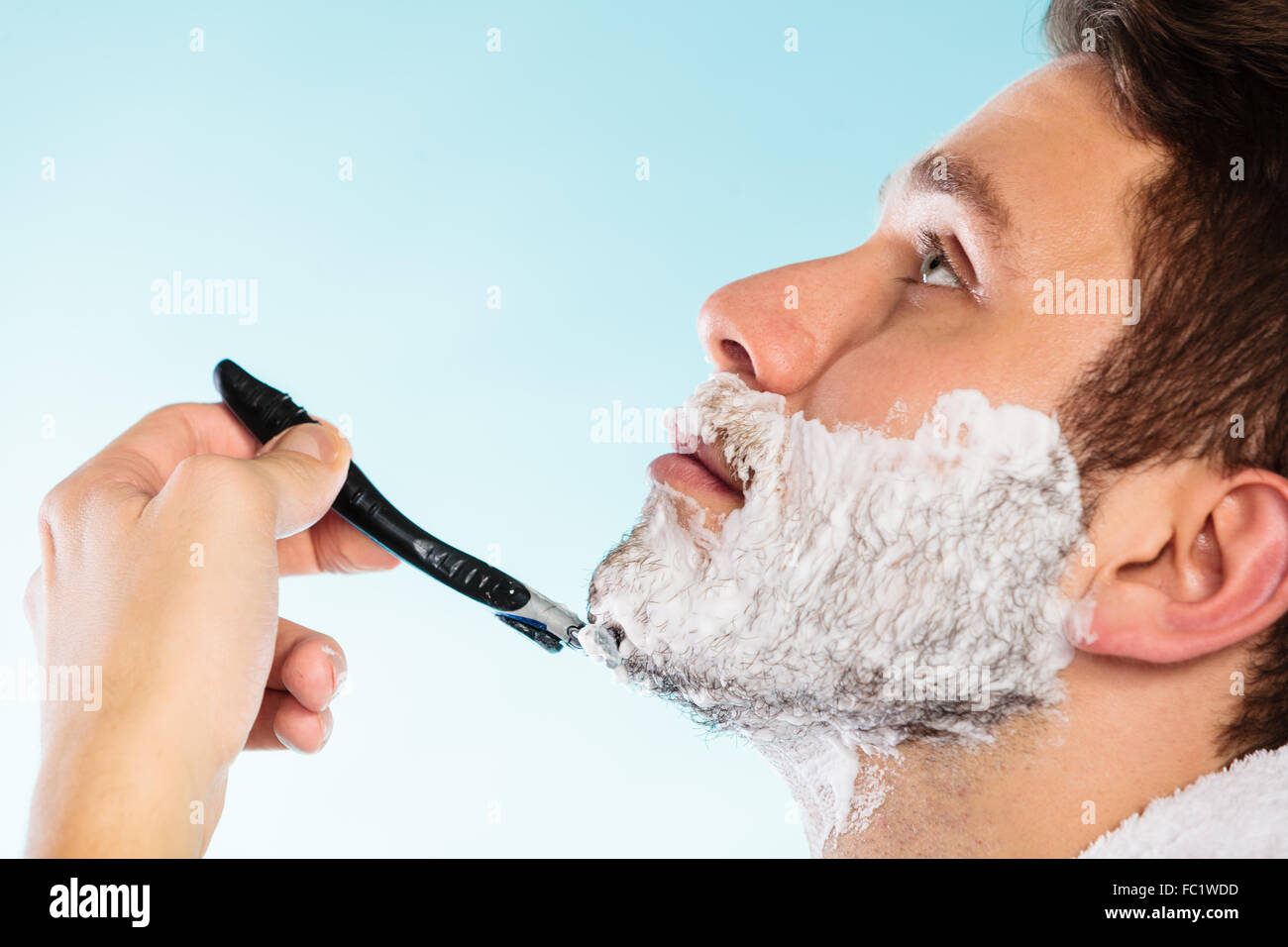 Hand face profile model hi-res stock photography and images - Alamy