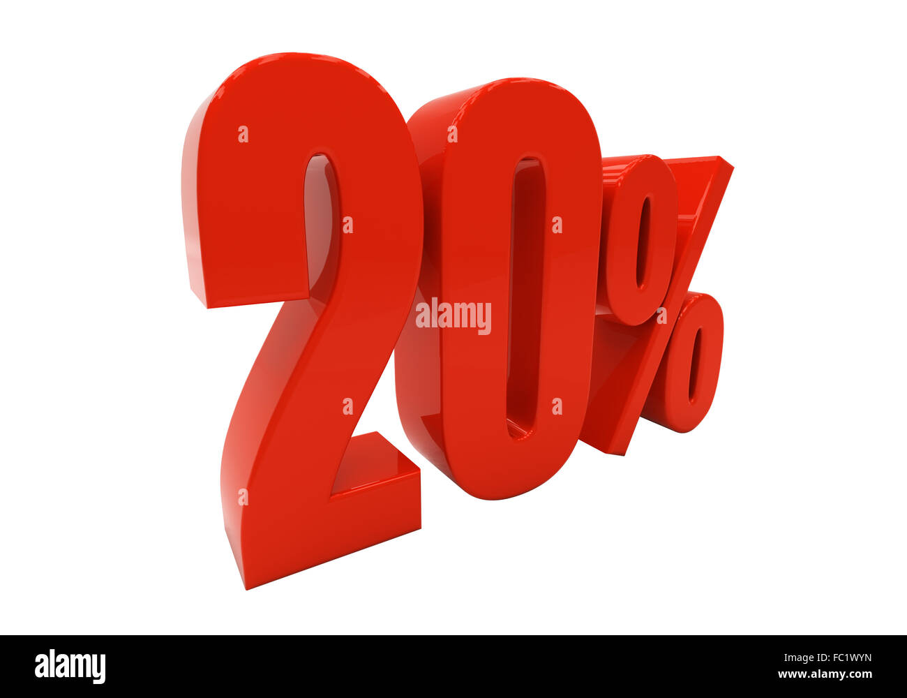 3D 20 percent Stock Photo - Alamy