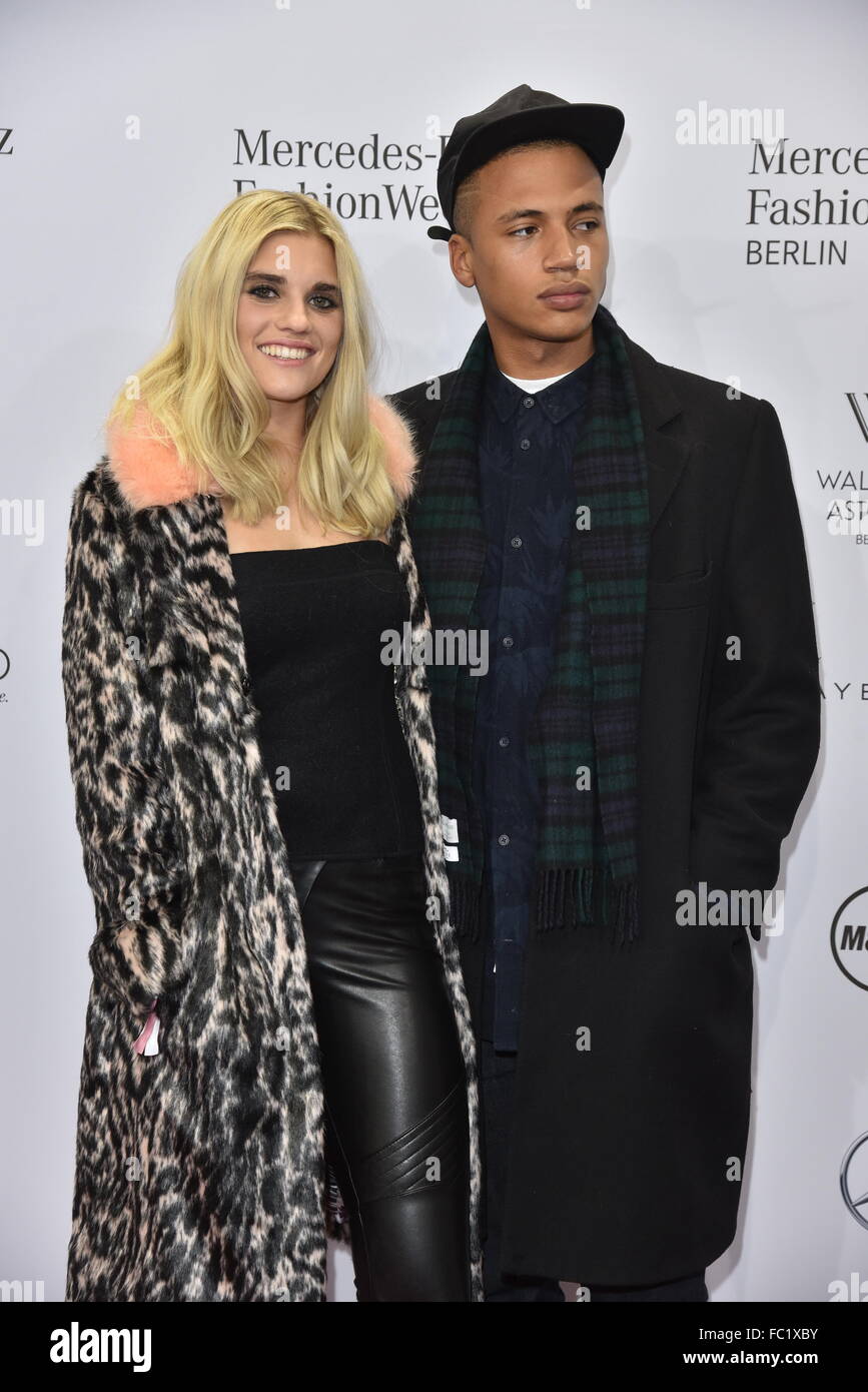 Berlin, Germany, 19th Jan, 2016. January 19, 2016 - Model Tigerlily Taylor with her boyfriend ...