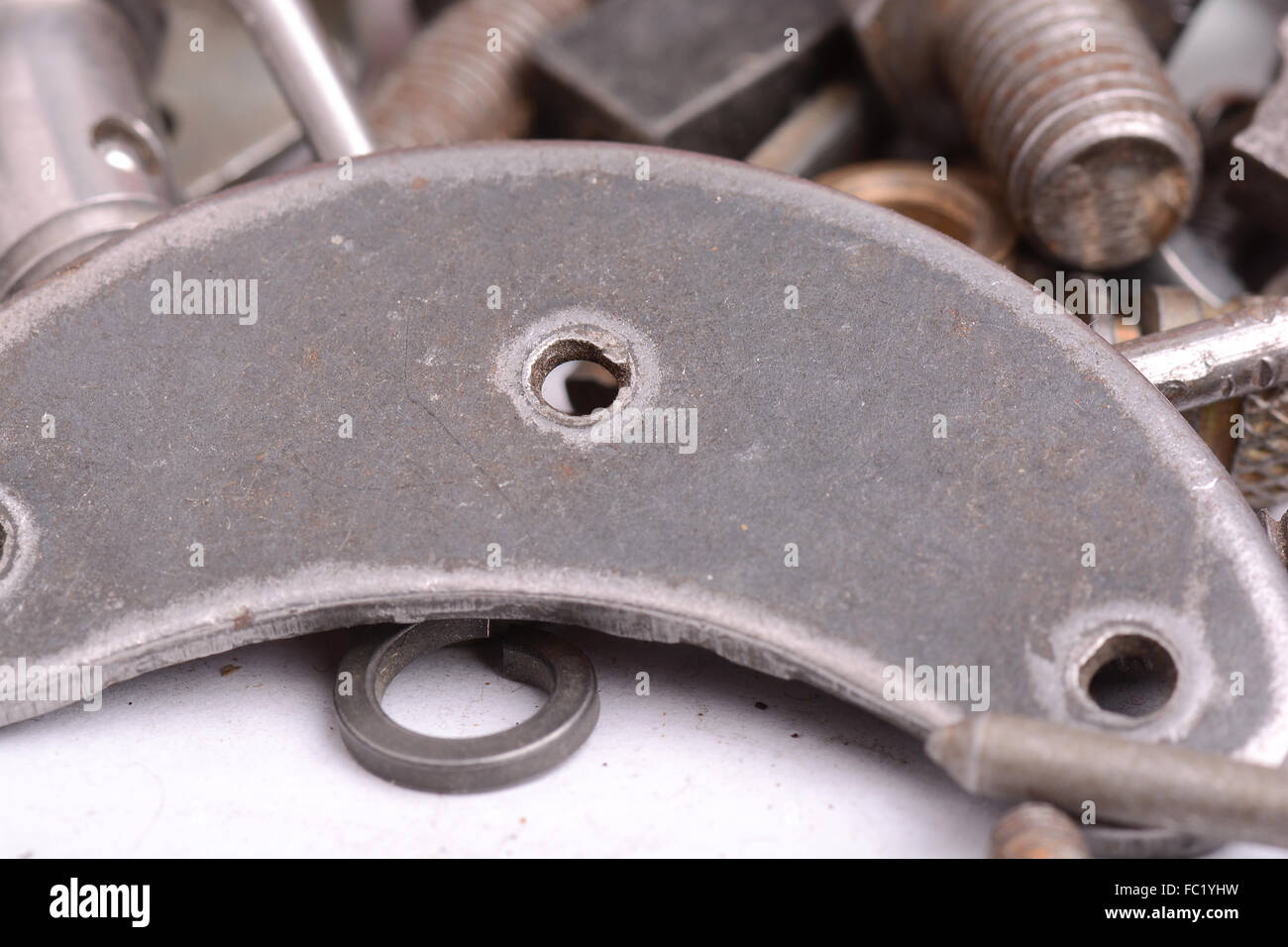 Different screws and other parts, close up Stock Photo - Alamy