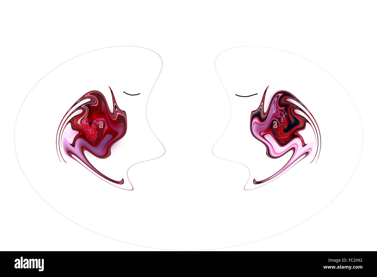 Abstract mirrored background in photoshop on white background Stock ...