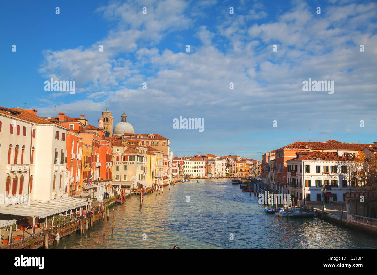 VENICE - NOVEMBER 22: Overview of Grand Canal on November 22, 2015 in ...