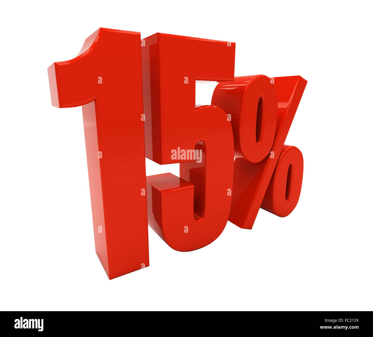 3D 15 percent Stock Photo - Alamy
