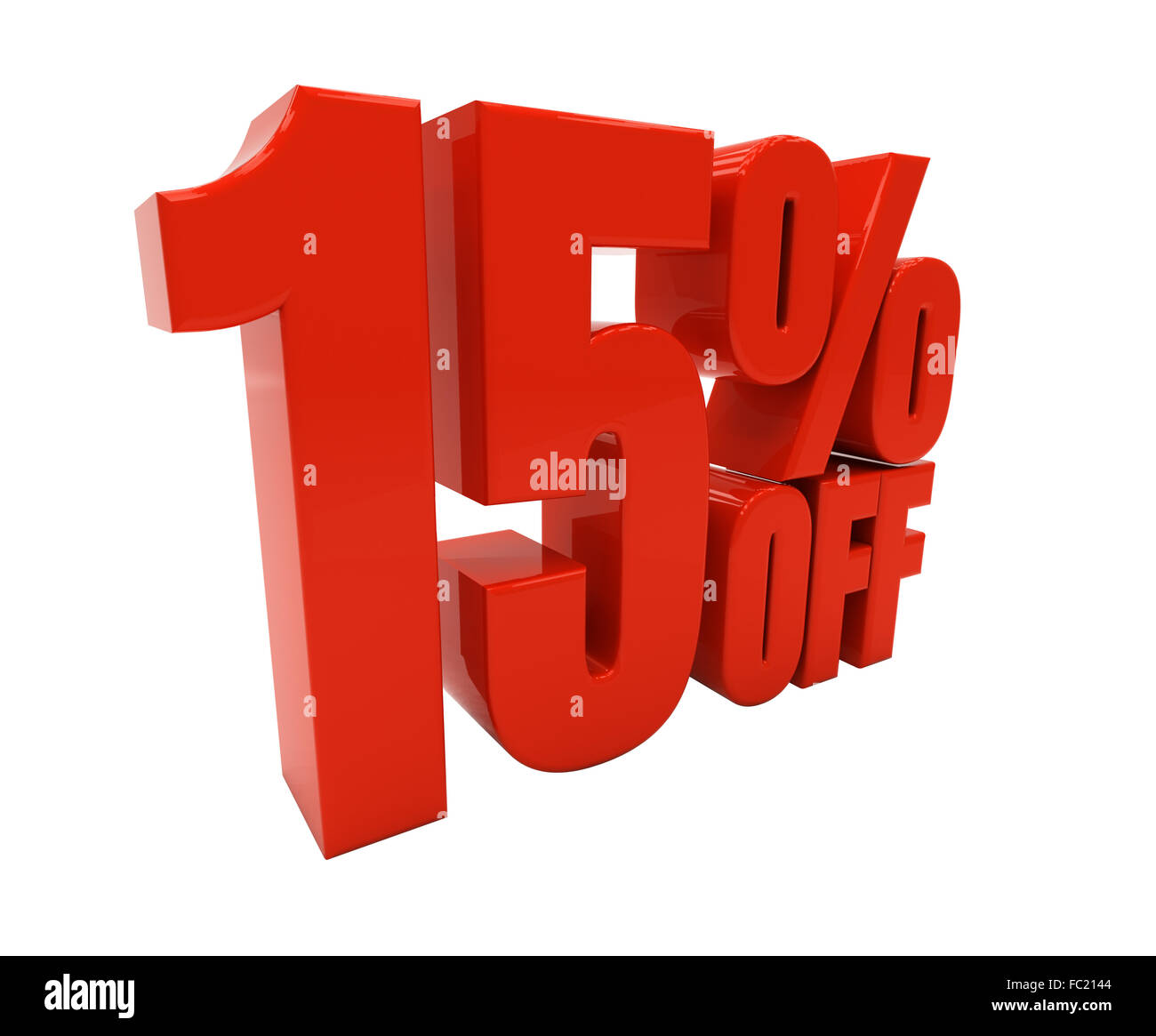 3D 15 percent Stock Photo - Alamy