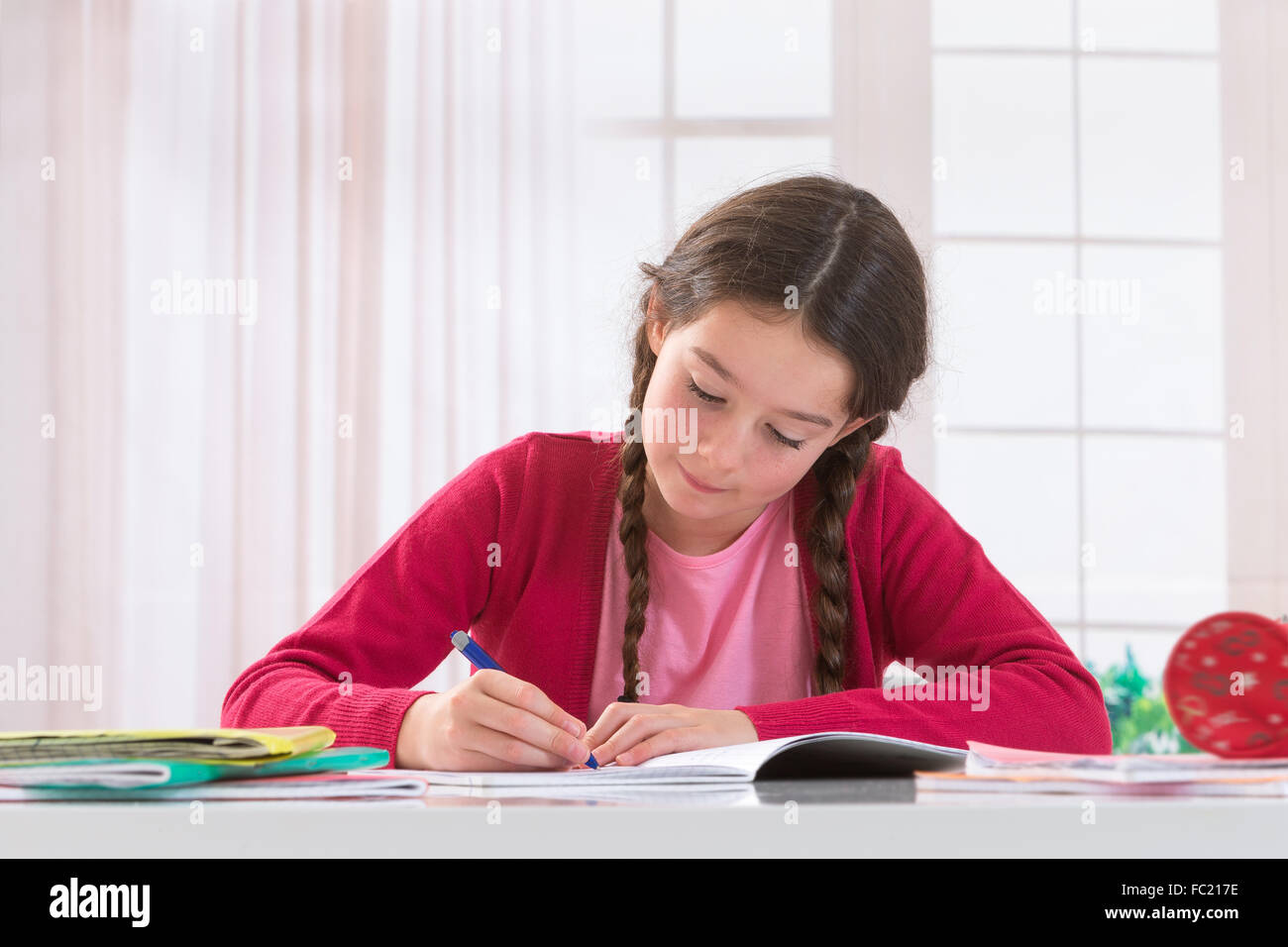 CHILD DOING HOMEWORK Stock Photo - Alamy