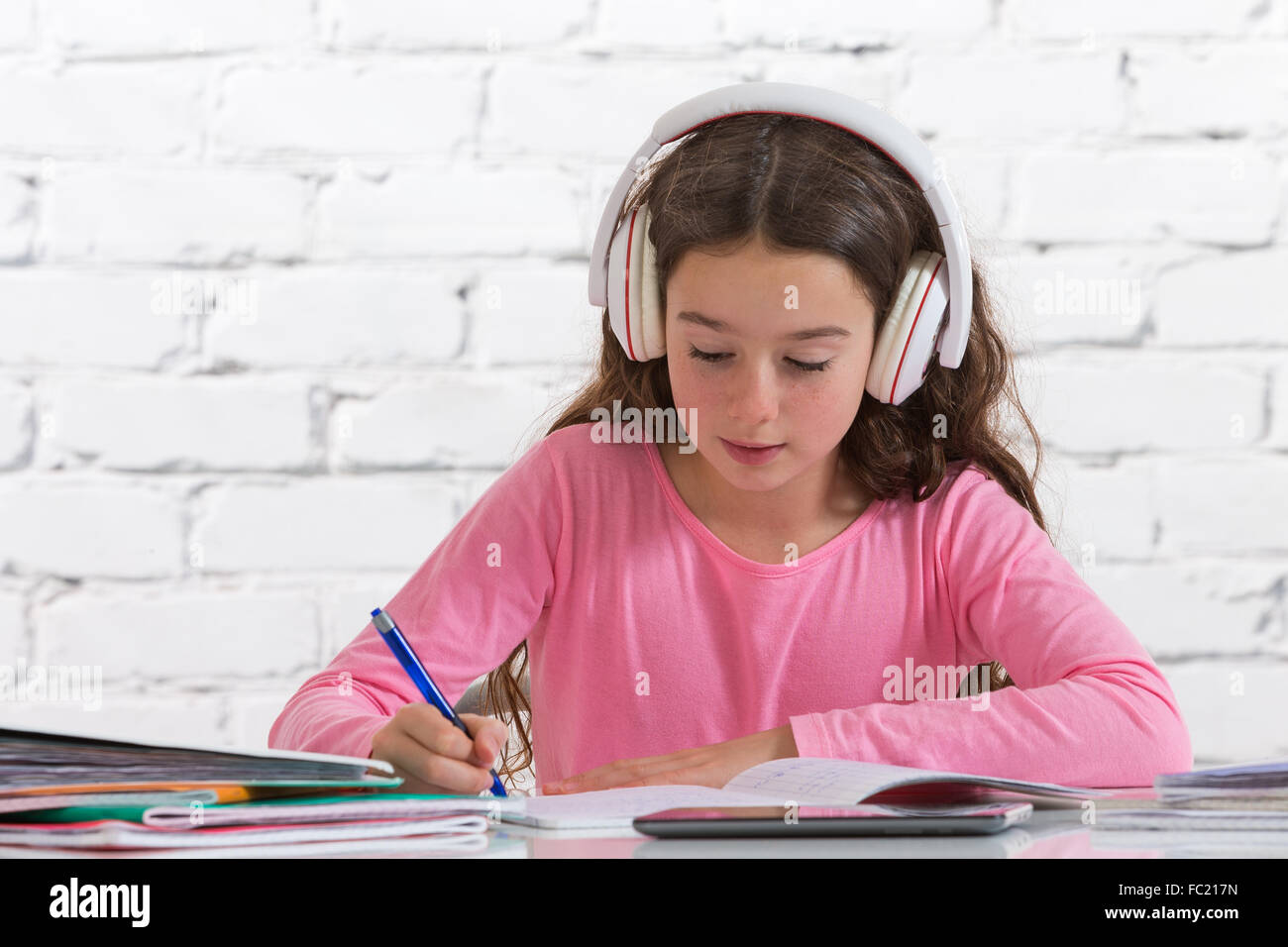 CHILD DOING HOMEWORK Stock Photo - Alamy