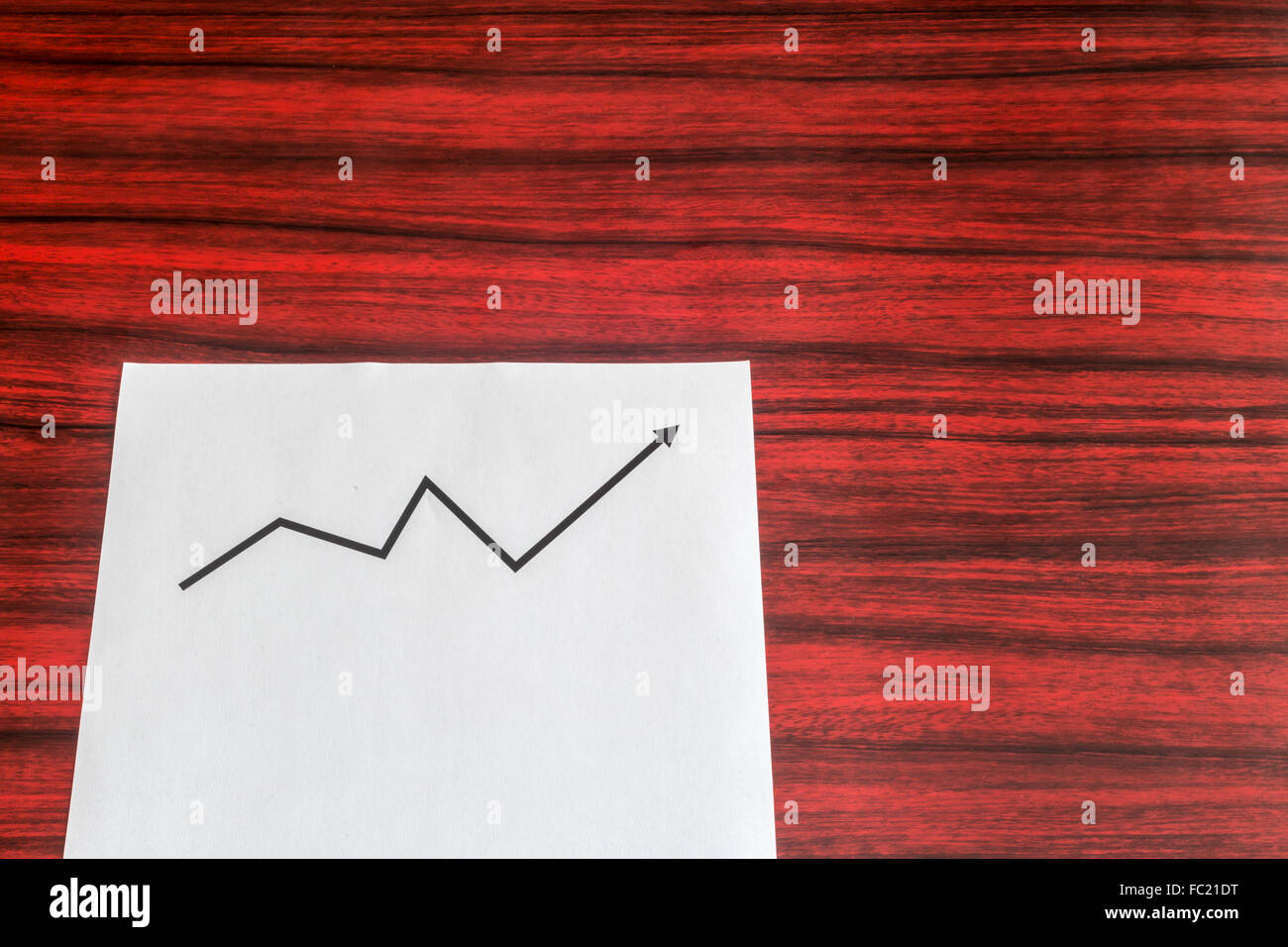 Sheet of paper with printed curve graph Stock Photo - Alamy