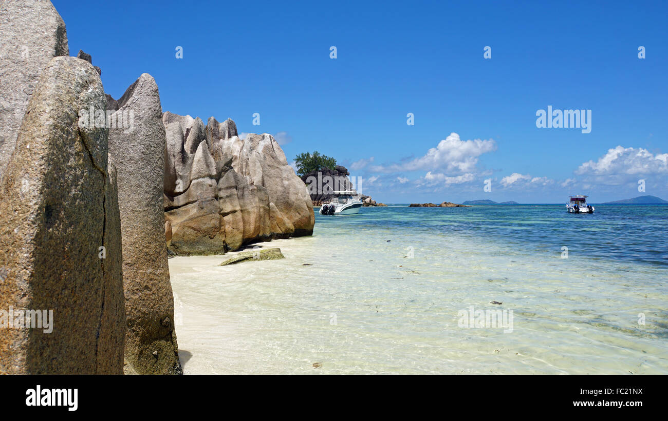 granite rocks on tropical beach Stock Photo - Alamy