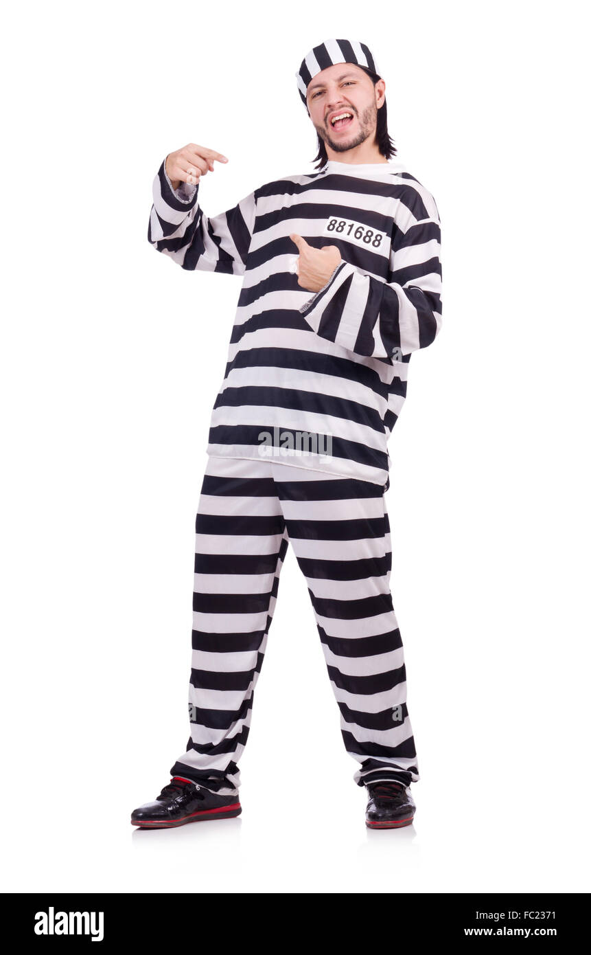 Prison inmate isolated on the white background Stock Photo - Alamy