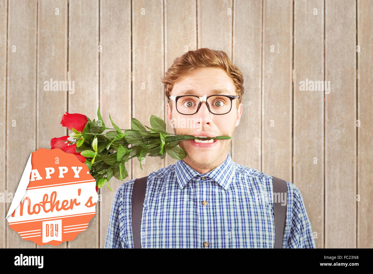 Man biting red rose hi-res stock photography and images - Alamy