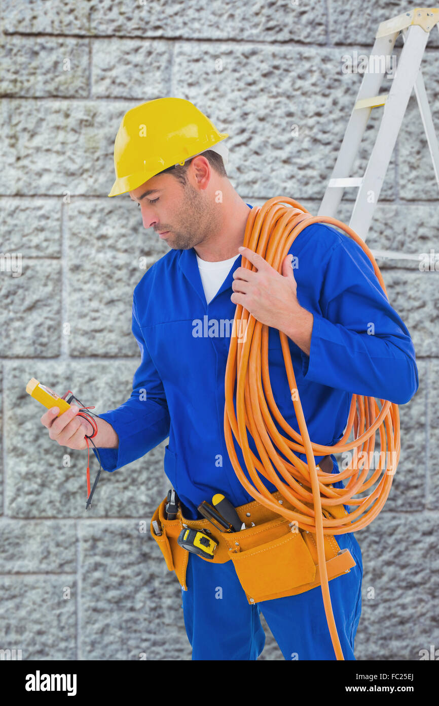 Man reading an electric meter hi-res stock photography and images - Alamy