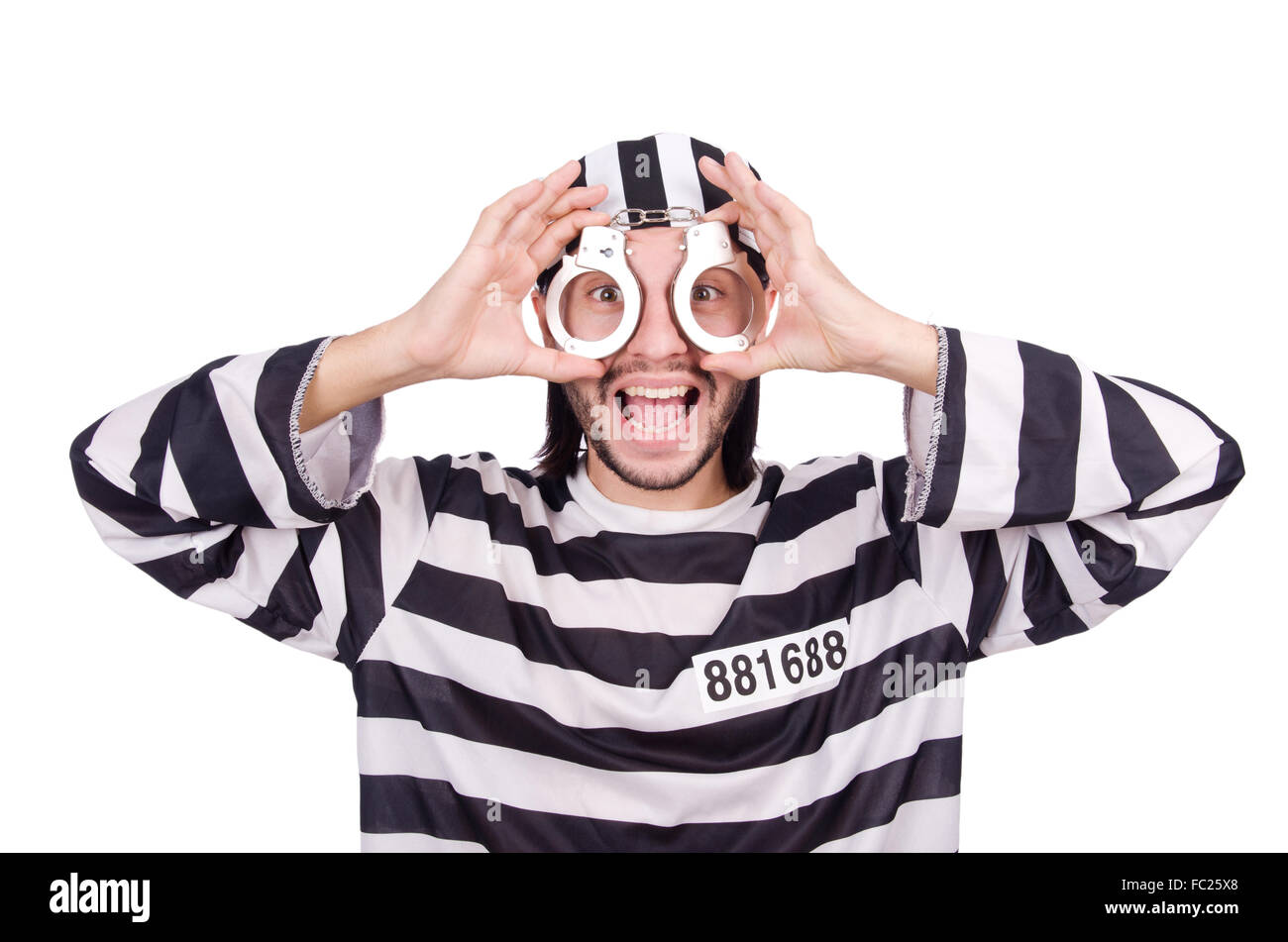 Prison inmate isolated on the white background Stock Photo - Alamy
