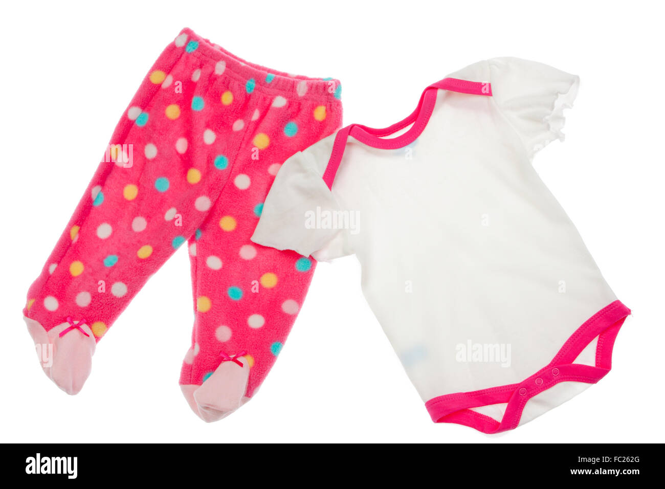 kids clothes set isolated on white Stock Photo - Alamy