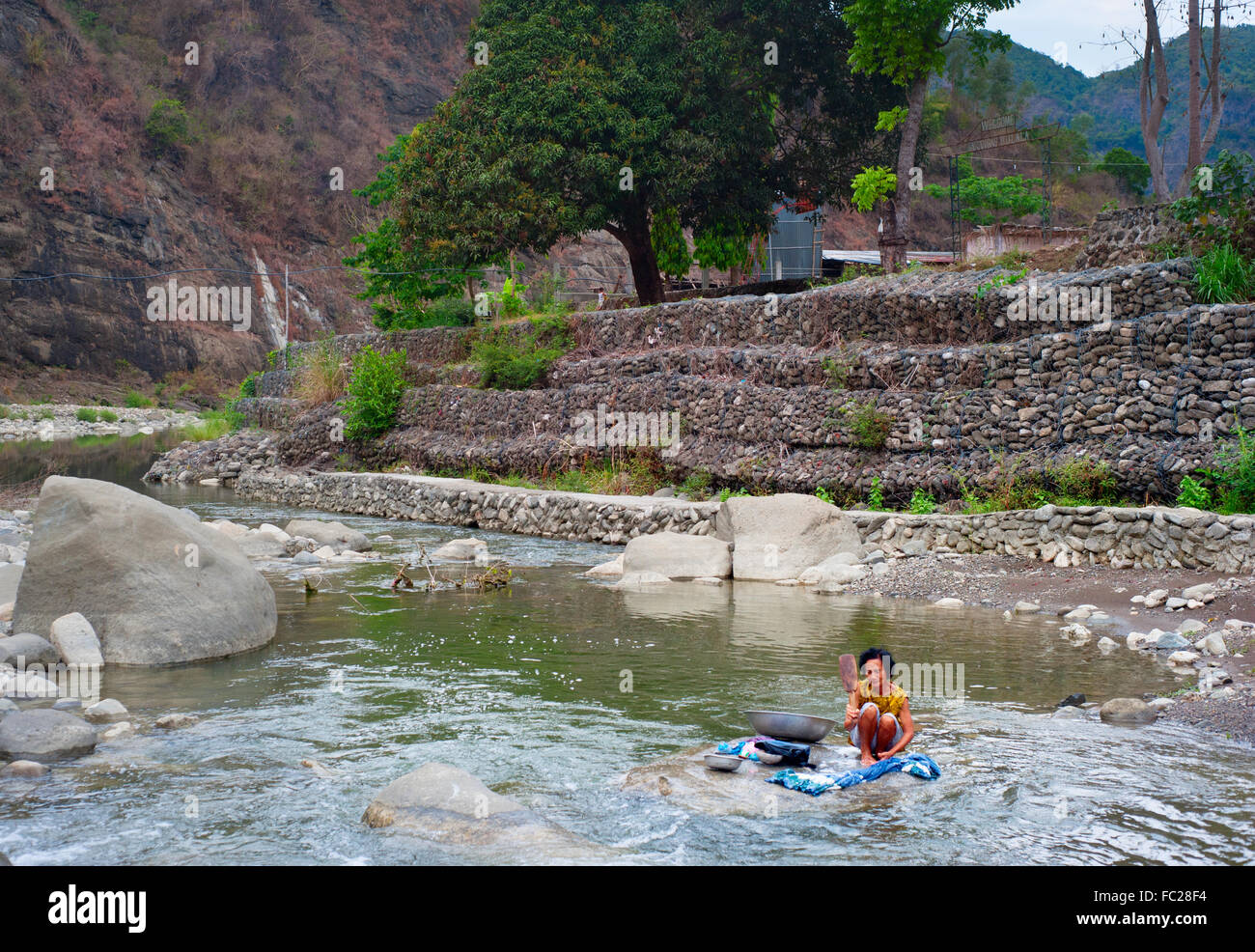 Washing clothes, Philippines Stock Photo - Alamy