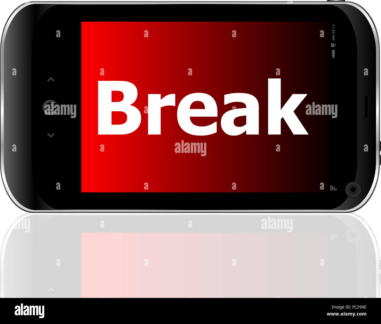 smart phone with break word vector Stock Photo - Alamy