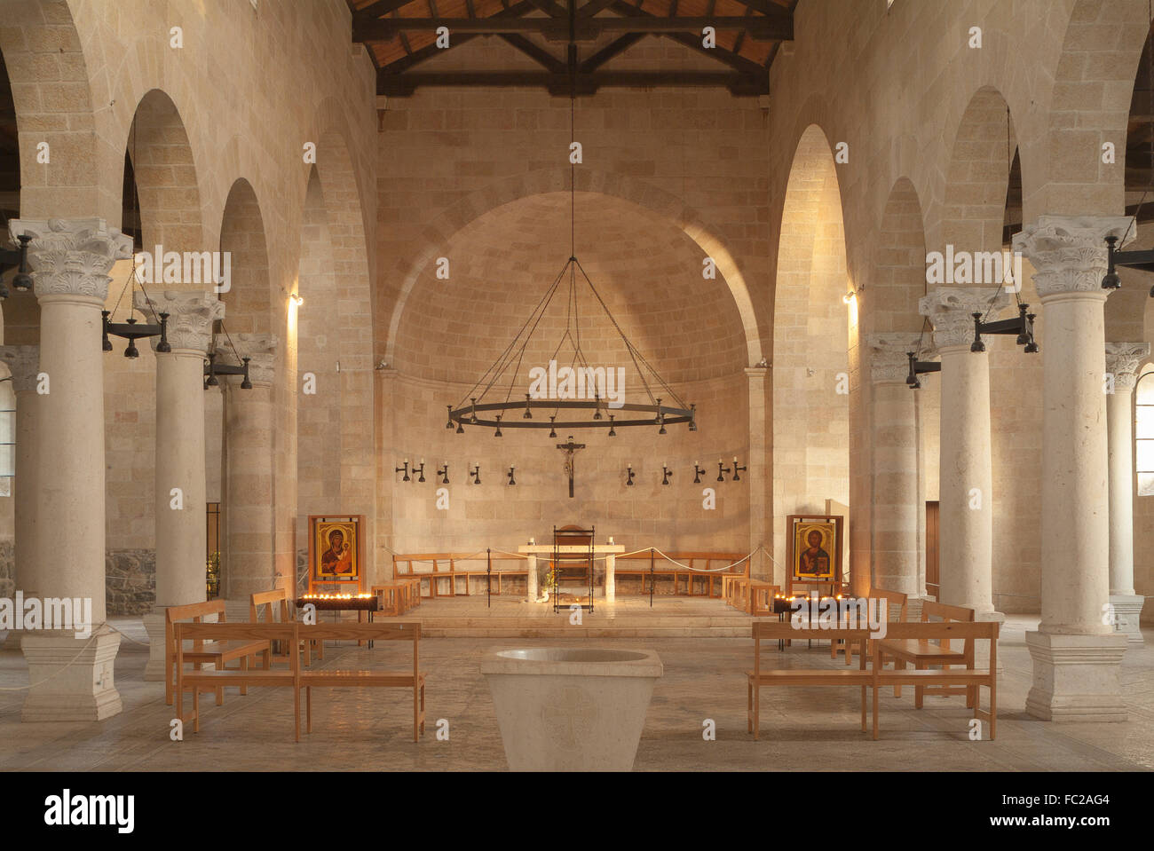 Church of the Multiplication, interior, Roman Catholic church ...